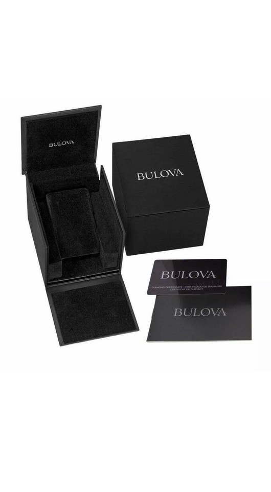 New Bulova Precisionist Two Tone Chronograph Strap With Blue Dial Watch ...