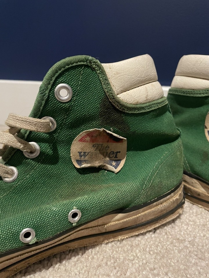 CONVERSE The Winner Vintage High Top Sneakers Green Made In USA Size ...