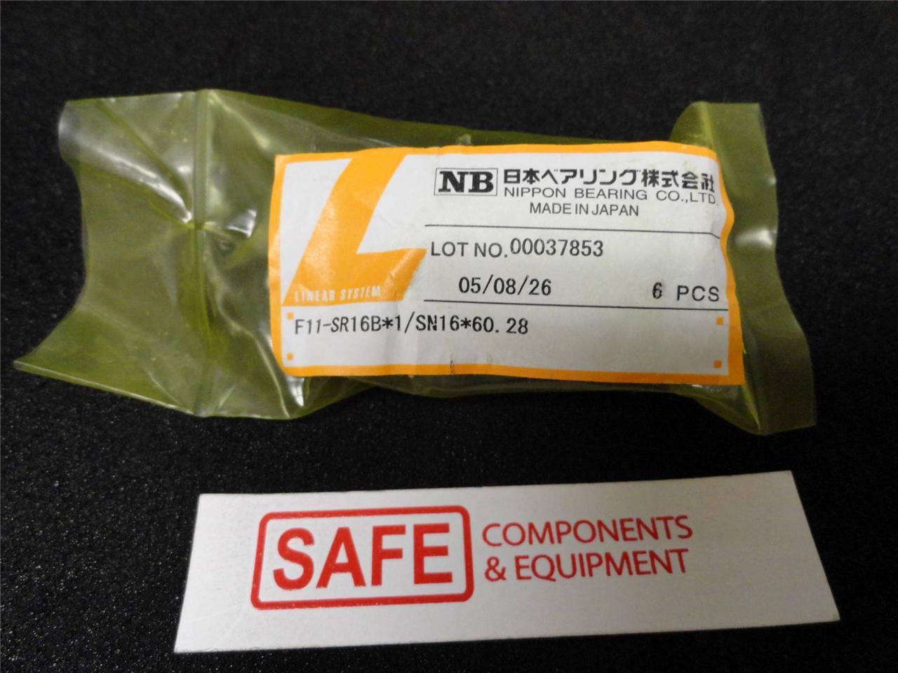 NIPPON BEARING NB SR16B 16mm Stroke Bushing w/ SN16 Shaft 60x28 Qty-1 ...