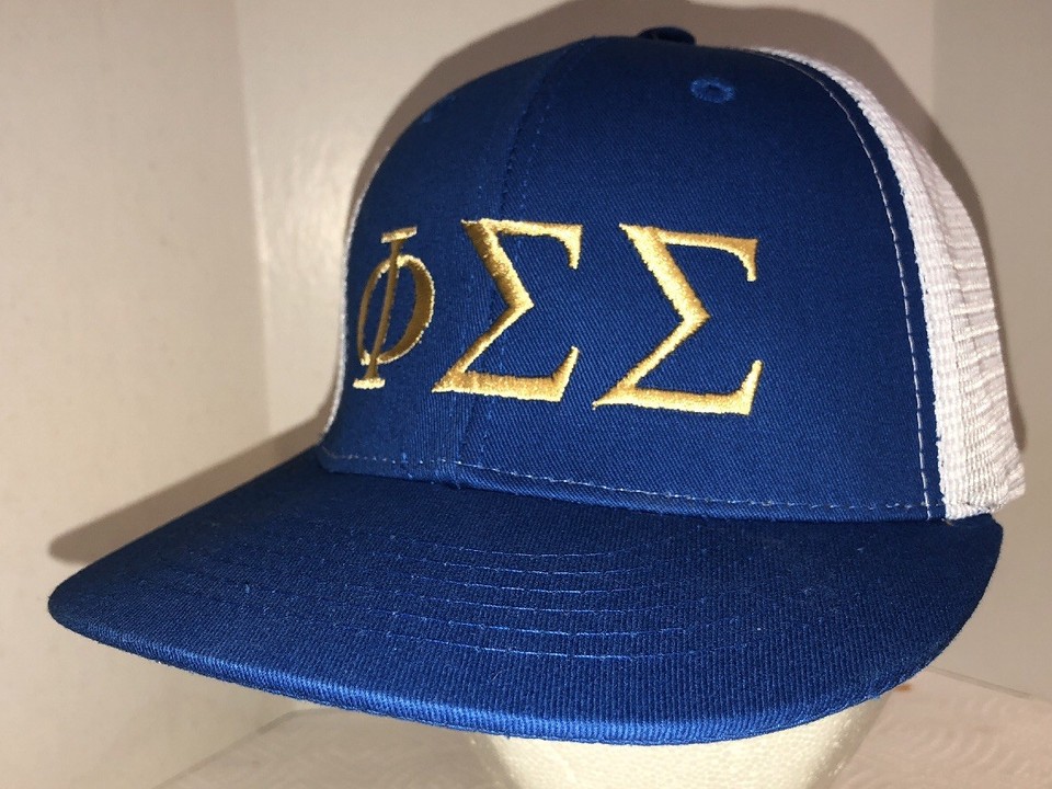 Phi Sigma Sigma Greek Embroidered Baseball Cap Hat Magic Headwear Blue ...