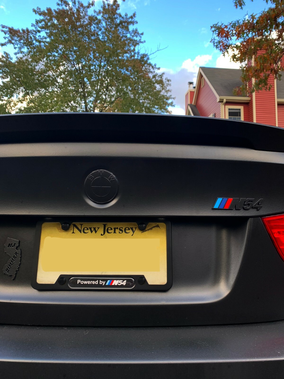 N54 License Plate Frame with hardware For BMW QTY 1 ( BLACK)( Powered ...
