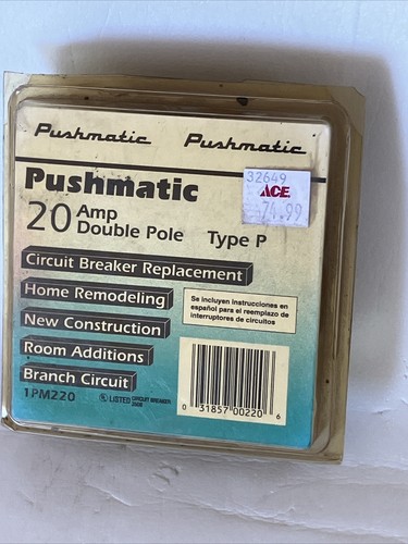 P220 Pushmatic 20 amp double pole breaker type P 1PM220 | eBay