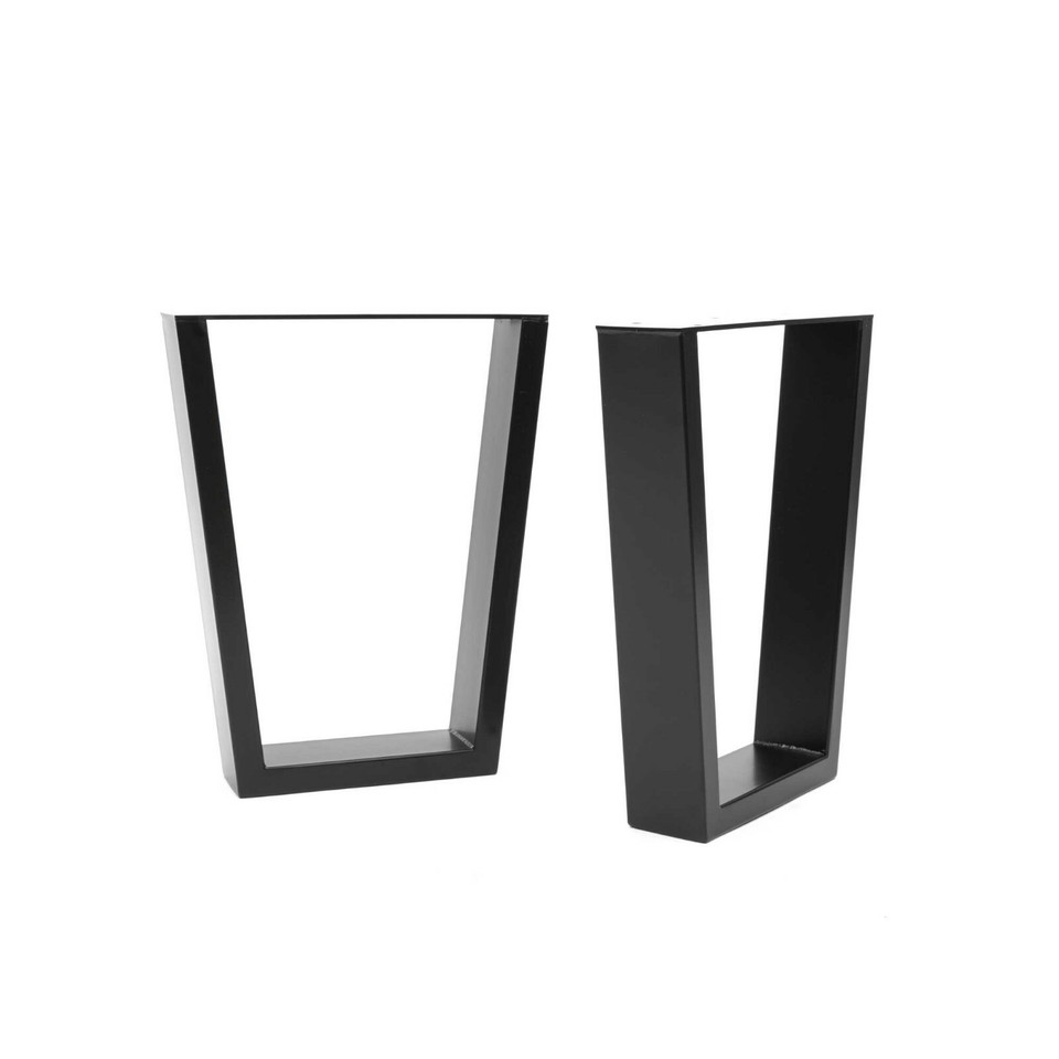 2x Industrial Box Section Table Legs + FREE Floor Protectors, Screws ...