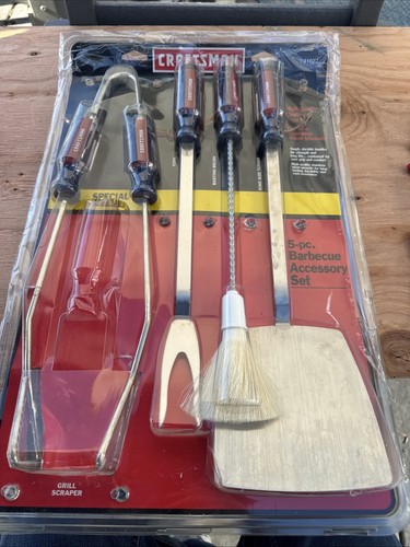 Sears Craftsman Nos 4PC Barbecue Accessory Set 41627 No Scraper Tongs ...