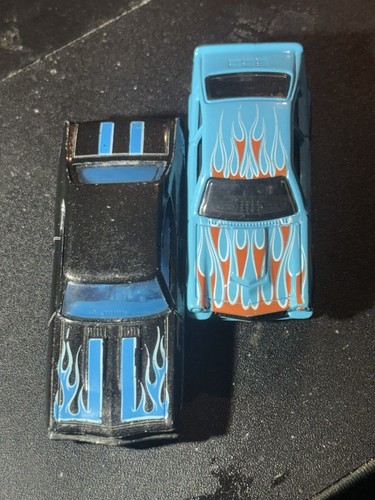 Y2K Hot Wheels 1969 Chevy Chevelle SS 396 Black Blue Flame 1:64 Diecast ...