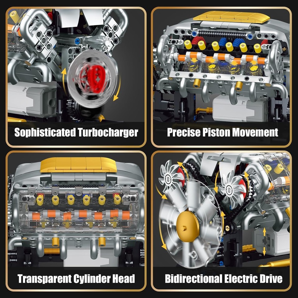 V8 Engine Model Kit That Runs, Build Your Own Mini Visible Car Motor ...