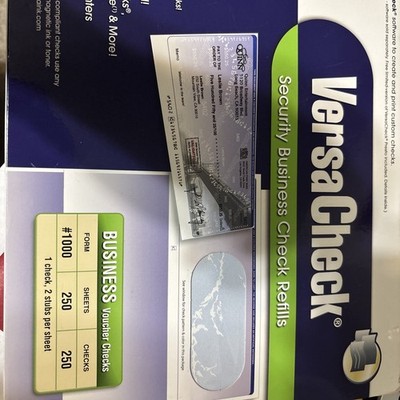 VersaCheck Secure Checks - 250 Blank Business Voucher Checks - Classic ...