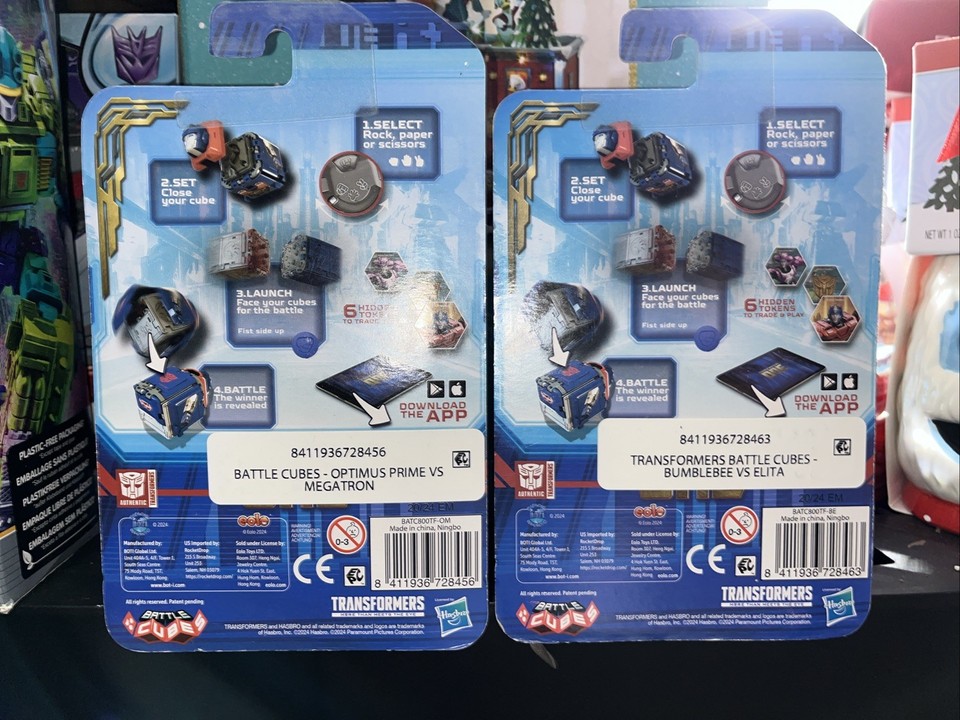 Transformers Battle Cubes Bumblebee vs Elita Hasbro & Optimus Prime Vs ...