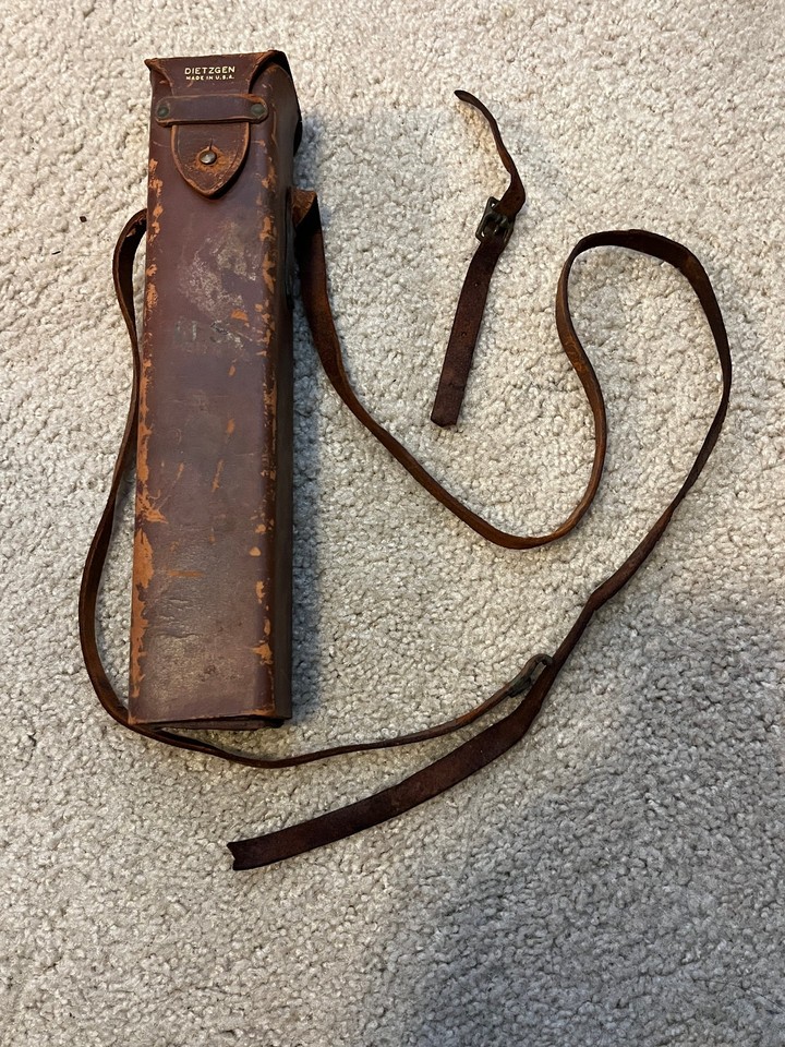 Original WWII U.S. Government Dietzgen Plane Table Alidade with Leather ...