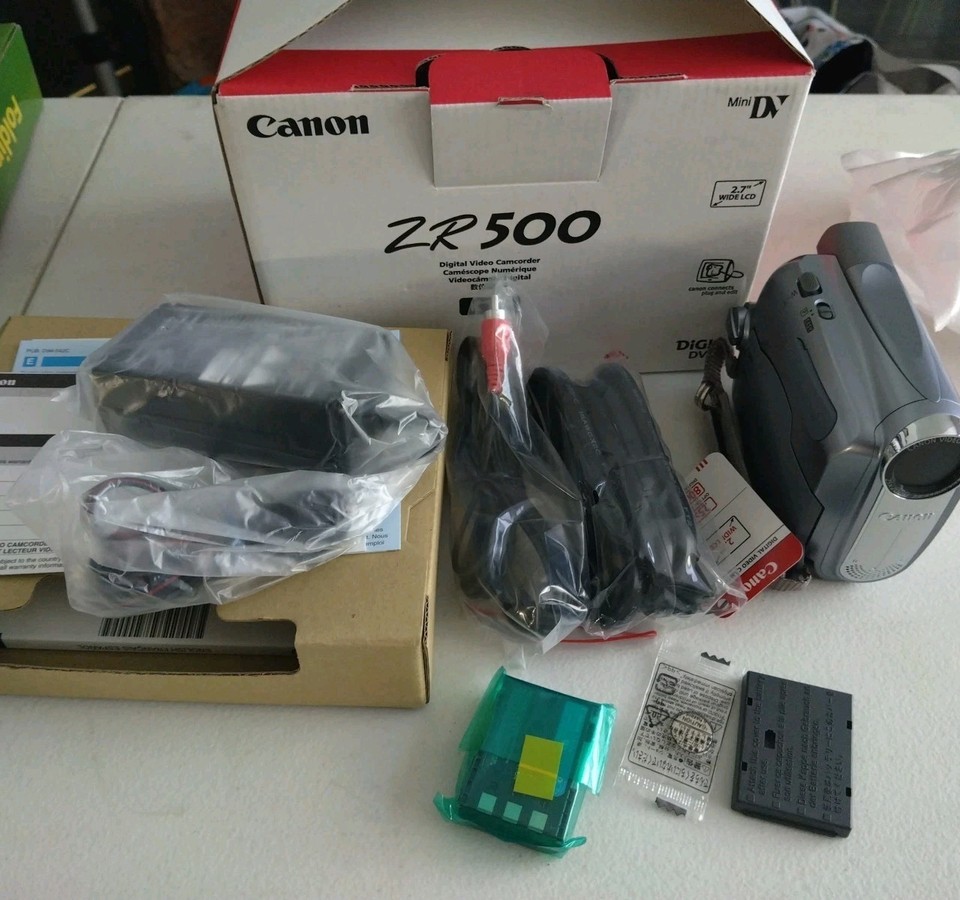 Canon ZR500 Digital Video Camcorder MiniDV Camera NEW In BOX Never Used ...