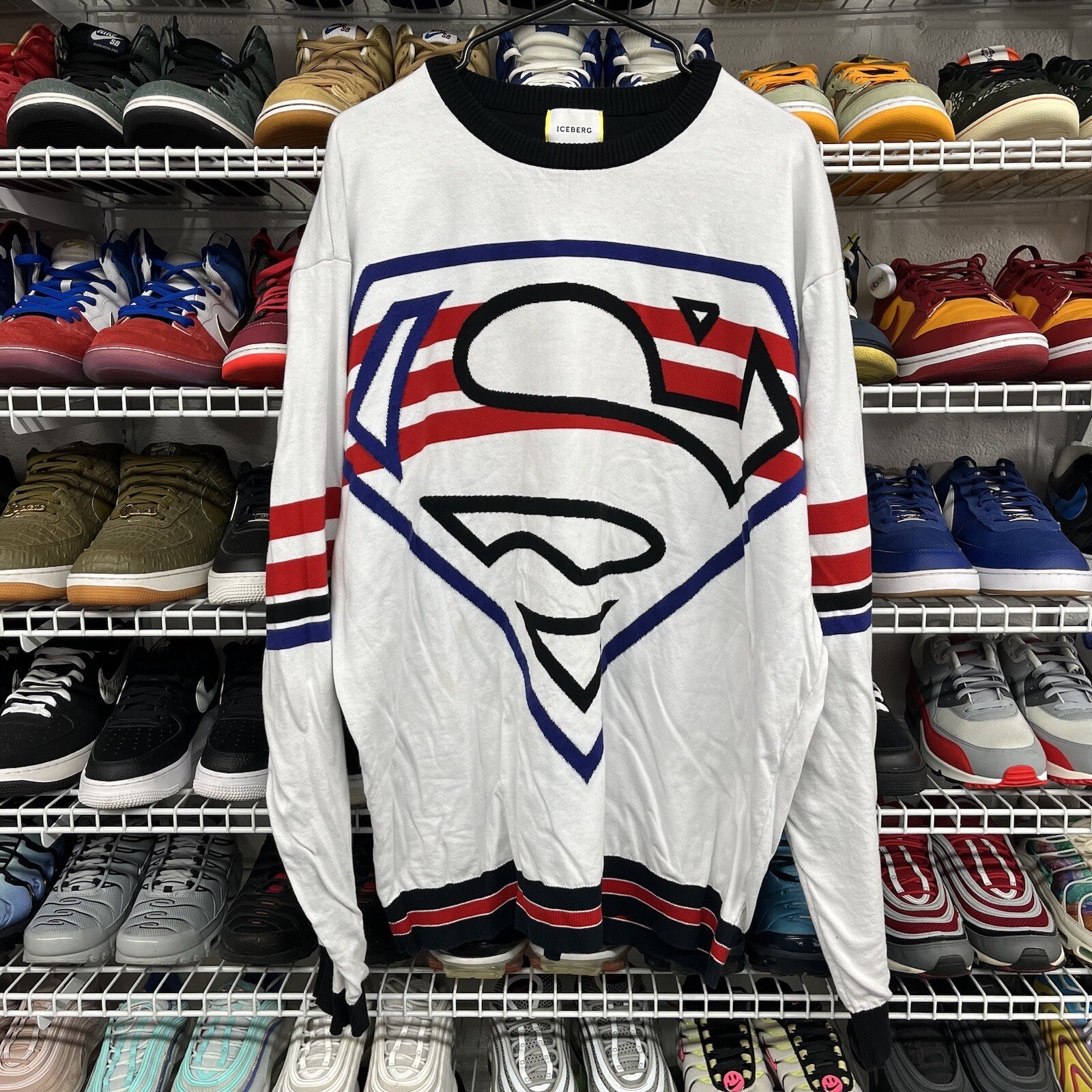 Vtg 2000s Y2K Superman Graphic Logo Pullover Sweatshi… - Gem