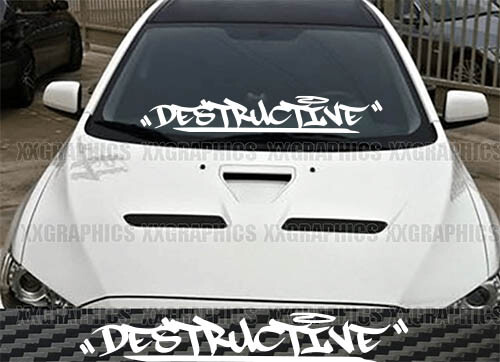 Destructive Windshield Decal Sticker JDM USDM Euro KDM Car Truck Race ...
