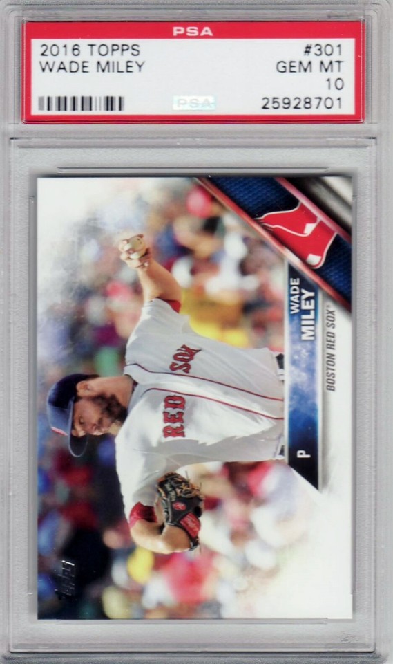 2016 Topps Baseball - Wade Miley - PSA 10 - #301 - Boston RED SOX! | eBay