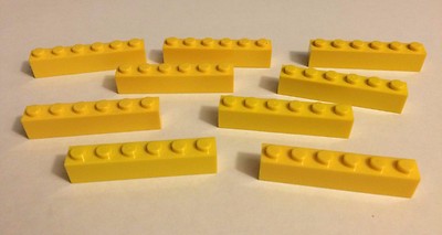 lot of 9 yellow Lego bars - 1X6 (YEL24) | eBay