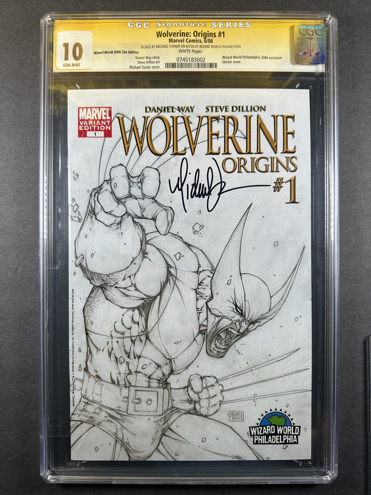 Wolverine Origins 1 CGC 10 GEM MINT Michael Turner Sketch Variant up | eBay