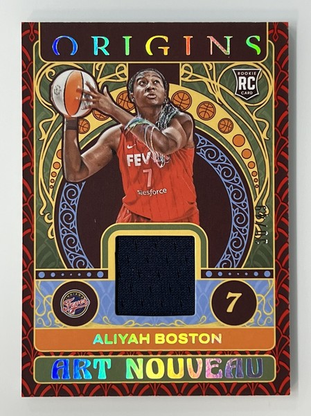 2023 Panini Origins WNBA - Art Nouveau Memorabilia Red #AN-ABS Aliyah ...