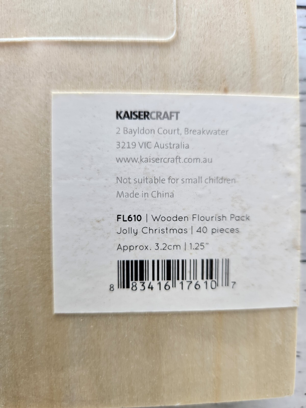 Kaiser Craft ... Wooden Flourish Pack-- Jolly Christmas. | eBay