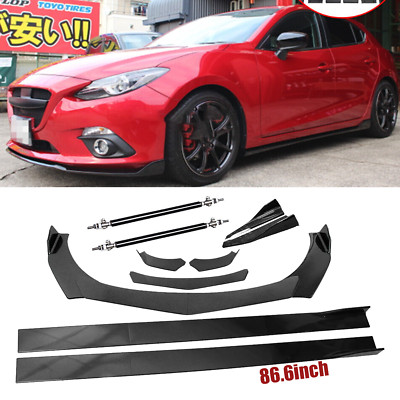 Front Bumper Lip Splitter Spoiler Rear Lip Strut Rod Body For Toyota ...
