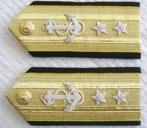 ONE 2 STAR REAR ADMIRAL COLLAR LAPEL HAT US NAVY FLAG OFFICER RANK PIN ...