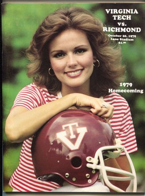 Virginia Tech vs Richmond NCAA Football Game Program 10/20/1979-pix ...