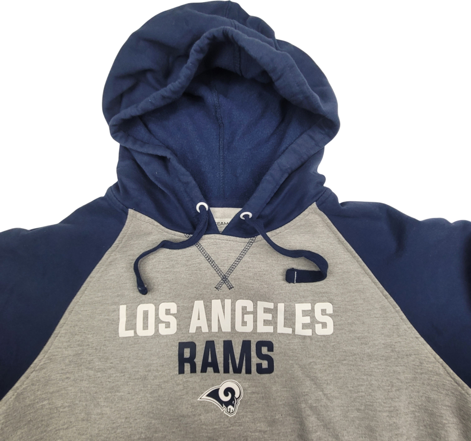 Los Angeles Rams NFL Team Apparel Men's XL Gray Blue Hoodie Fleece ...