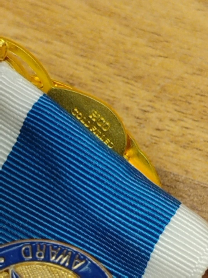 DAR Daughters of the American Revolution Ribbon Gold Filled Medal ...