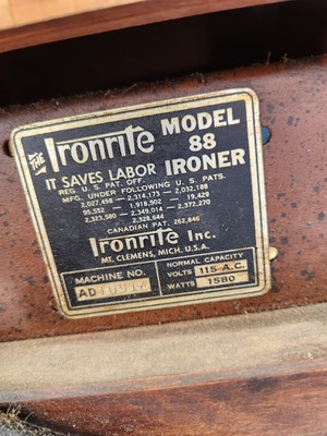 Ironrite Model 88 Clothing Press | eBay