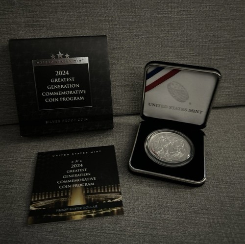 2024 P Greatest Generation BU Silver Dollar Coin Box and COA ...