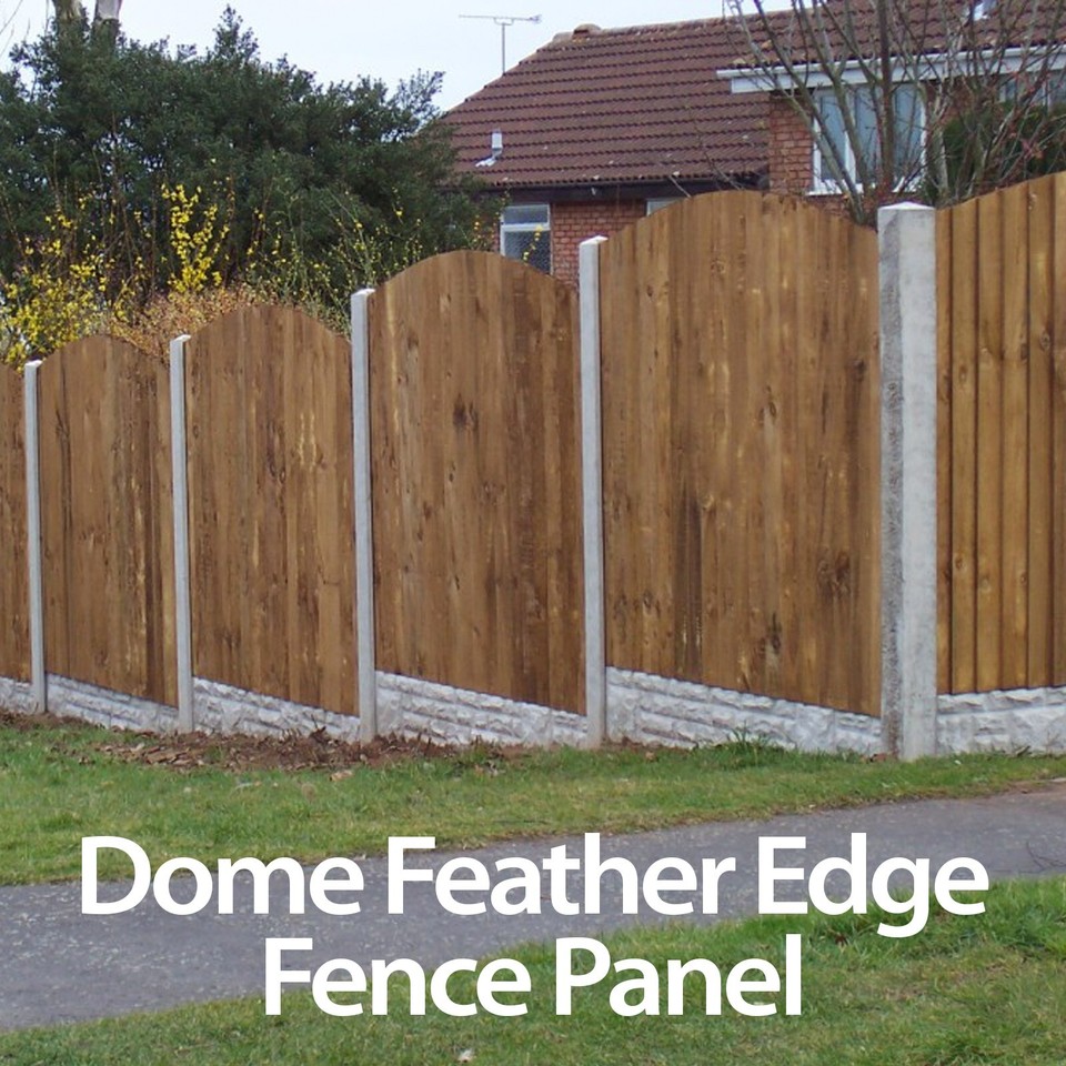 6x4 Dome Feather Edge Close Board Garden Fence Panel | eBay UK