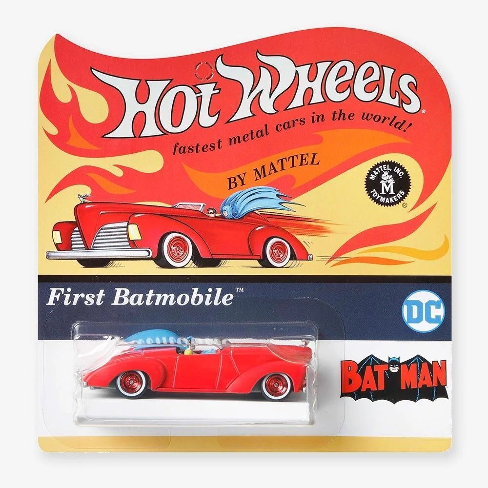 Hot Wheels Batman 1st Appearance Batmobile 1939 Cadillac Red Mattel ...