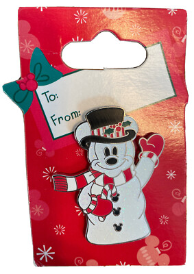 Disney Parks Snowman Mickey Pin. New on Original Card. | eBay