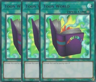 Yugioh - Toon World x 3 - 1st Edition Ultra Rare (Purple) NM - Free ...