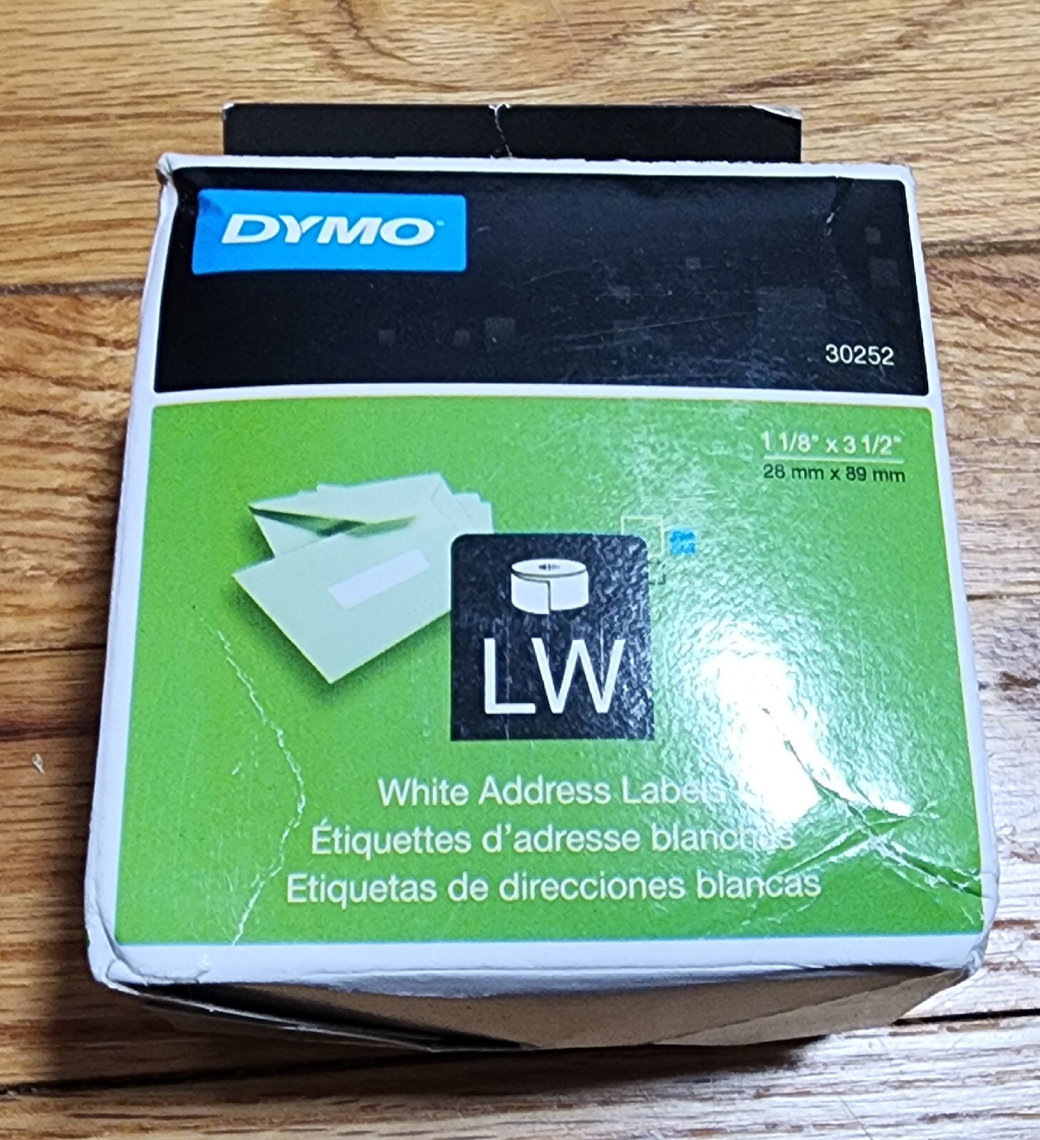 DYMO 30252 LW WHITE ADDRESS LABELS 1-1/8"x3-1/2", 350 LABELS PER ROLL ...