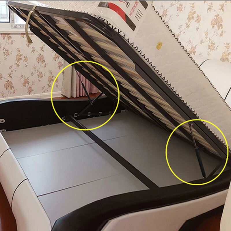 2PCS Ottoman Storage Bed Lift Up Hinge Mechanism And Gas Struts 750N ...