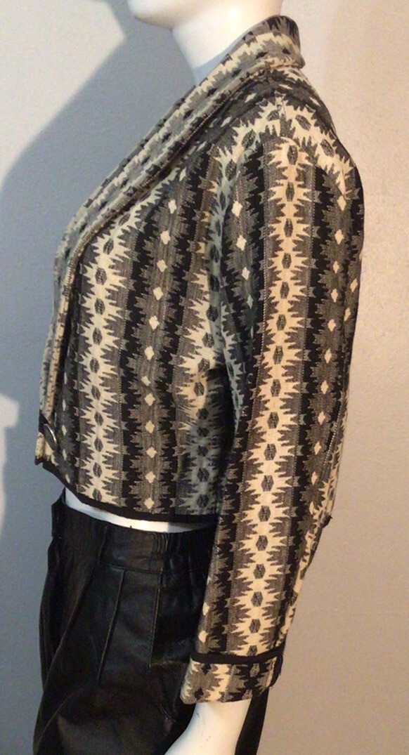 Vintage Flashback Aztec Print Western Cropped Tapestr… - Gem