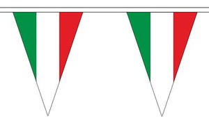 ITALY 20 metre TRIANGLE BUNTING 30 FLAGS flag TRIANGULAR 54 FLAGS ...
