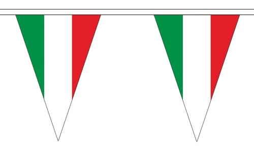 ITALY 20 metre TRIANGLE BUNTING 30 FLAGS flag TRIANGULAR 54 FLAGS ...