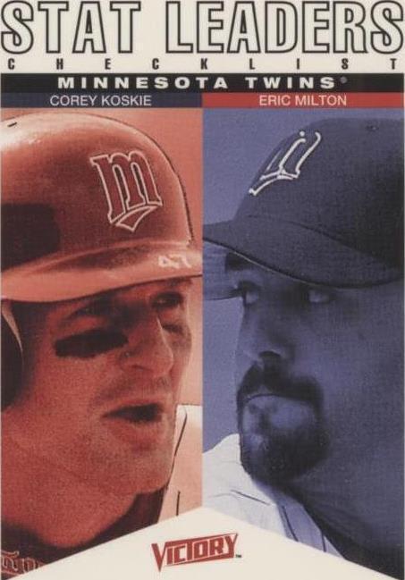 2000 Victory - Stat Leaders Checklist Corey Koskie, Eric Milton #307 ...