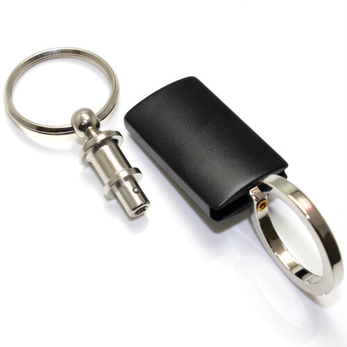 Ford Mustang Black Logo Metal Aluminum Valet Pull Apart Key Chain Ring ...