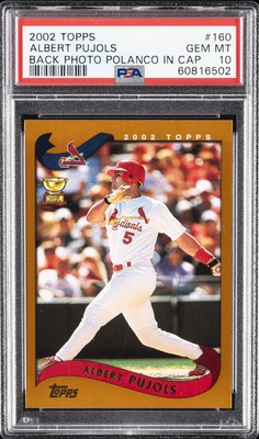 2002 TOPPS BACK PHOTO POLANCO IN CAP #160 ALBERT PUJOLS PSA 10 | eBay