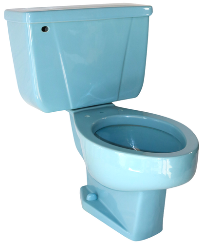 🧻 1966 Vintage Rheem Regency Blue (Pastel Blue) 2-Piece Toilet in Exc ...
