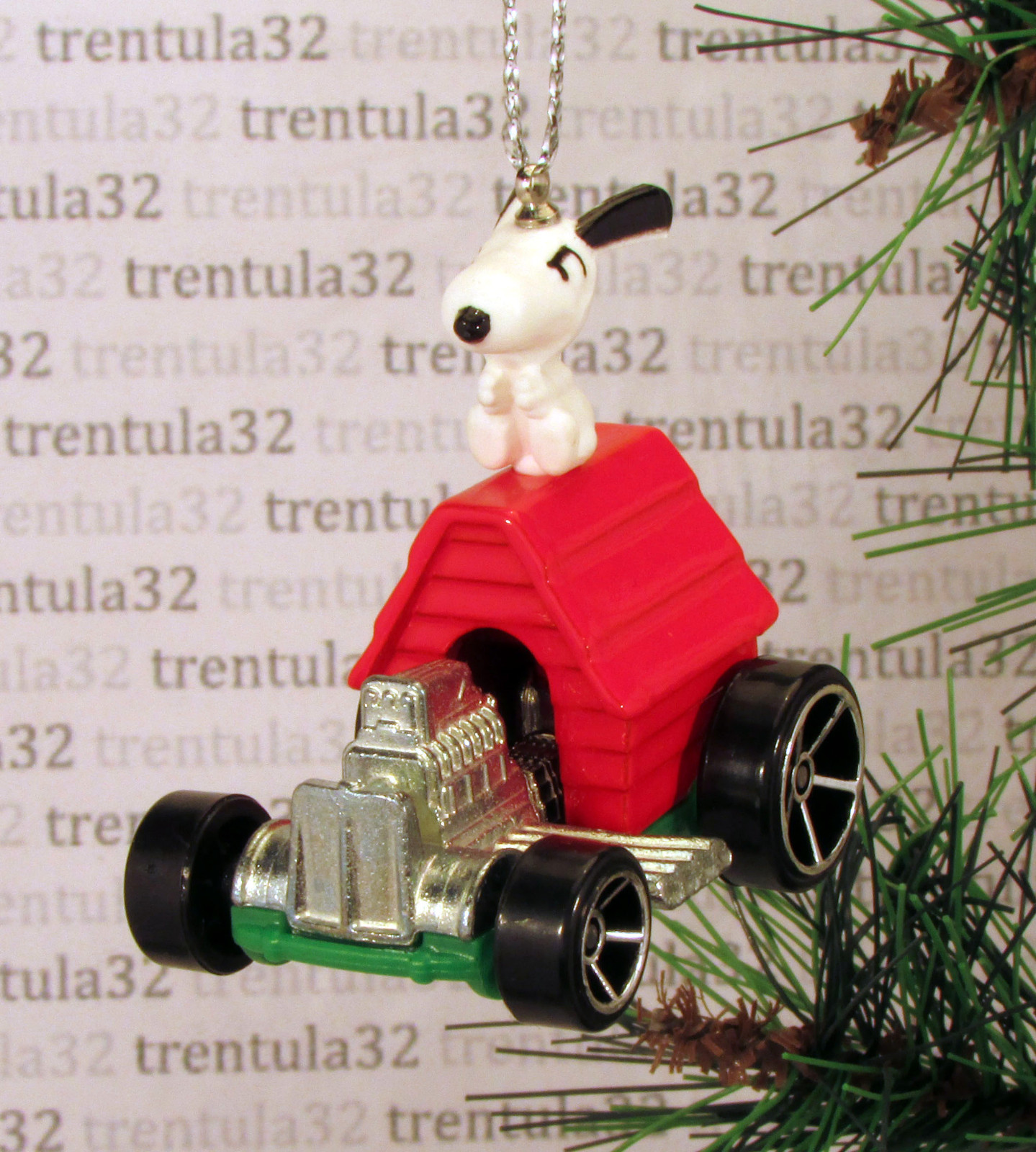 Snoopy SOPWITH CAMEL Hot Rod CHRISTMAS ORNAMENT Peanuts Doghouse ...