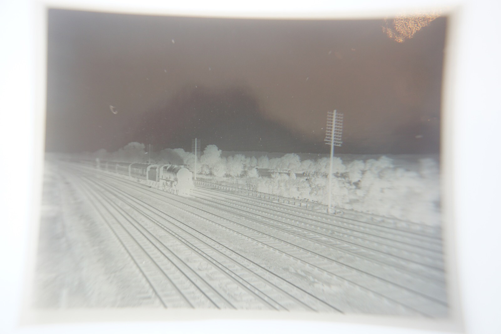 1950 Trains Passing Kenton Harrow On Hill Steam Loco Railway Negative ...