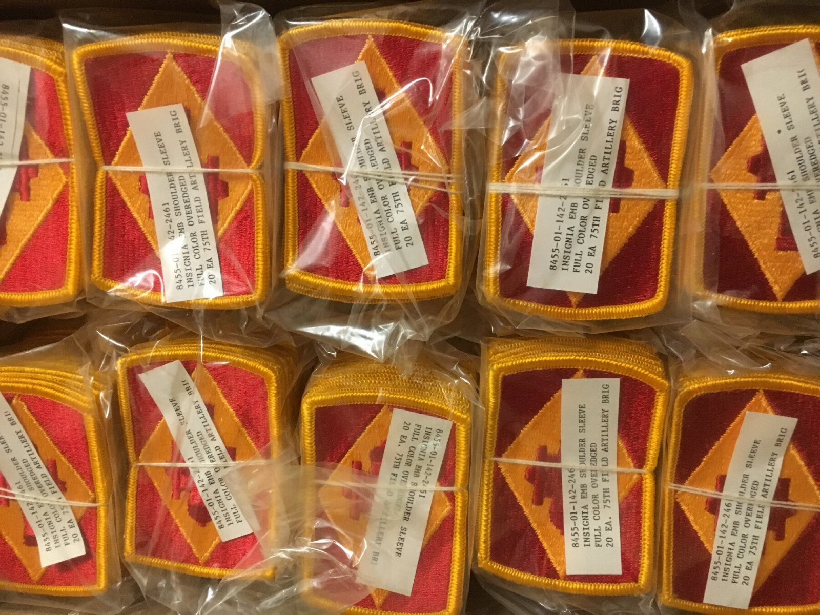 Final closeout 75th Field Artillery Brigade patches Full Box of 200 | eBay