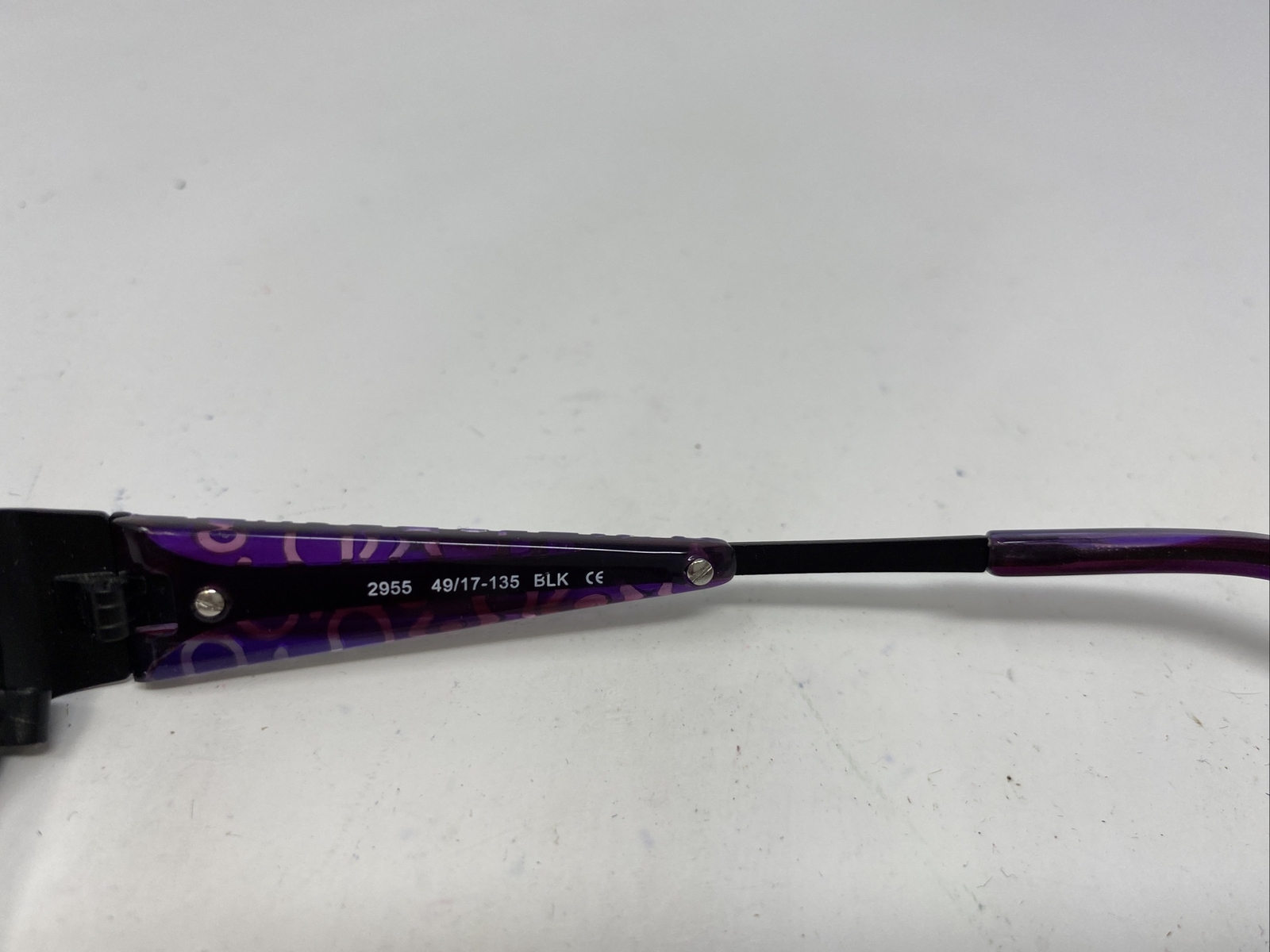 Float Milan 2955 BLK 49-17-135 Black/Purple Metal Full Rim Eyeglasses ...