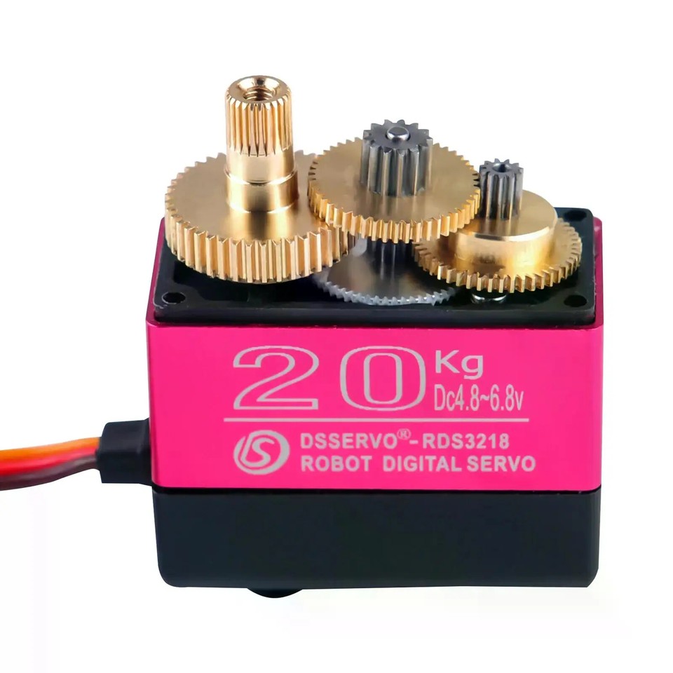 20KG RDS3218 Digital Servo Motor 180/270 Degree Dual Shaft RC Robot Arm ...