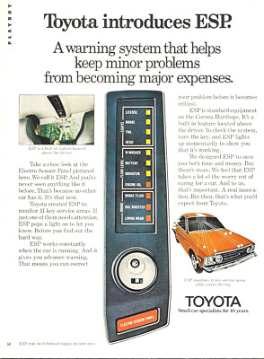 1974 Toyota ESP Electro Sensor Panel Car Monitor vintage Print AD ...