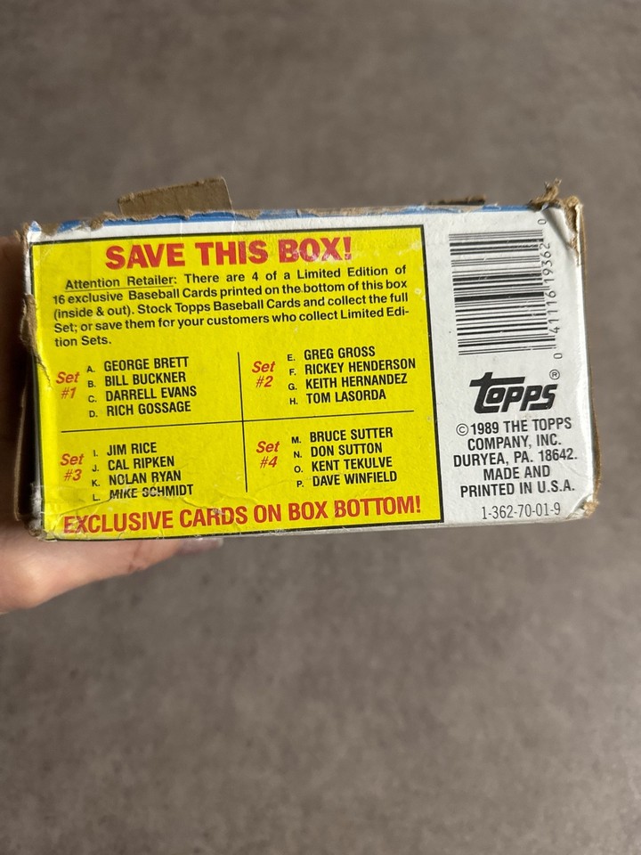 1989 Topps Baseball open box 36 sealed packs | eBay