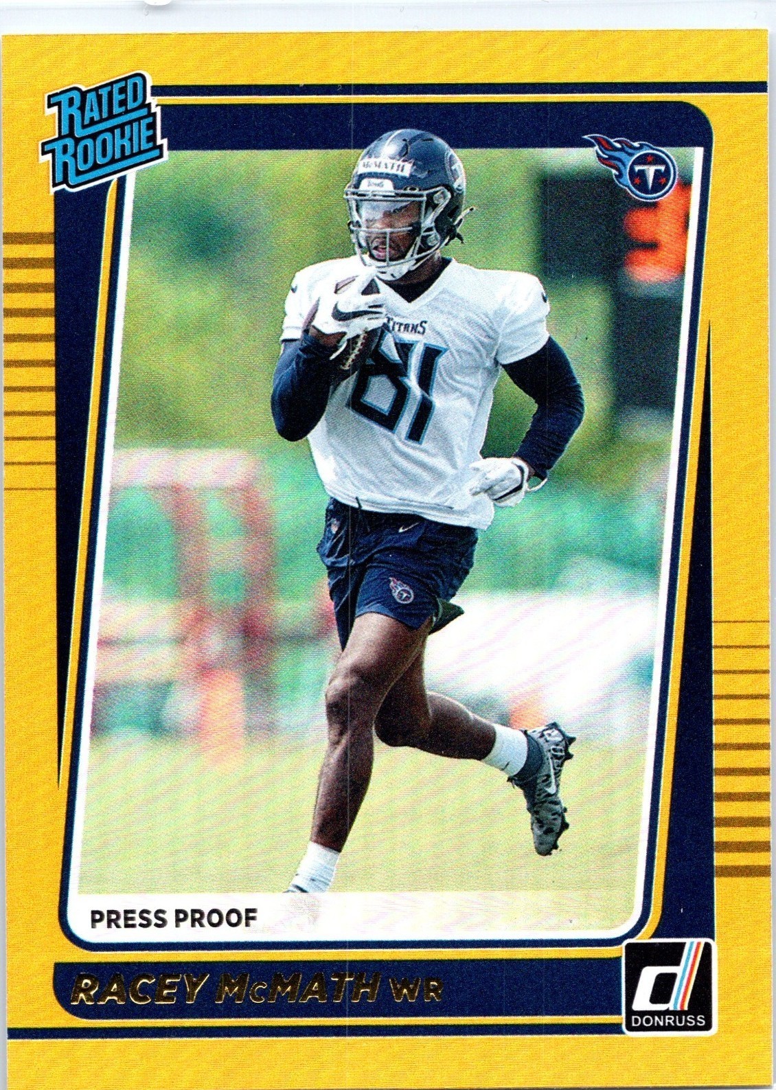 2021 Panini Donruss - Rated Rookie Racey McMath #316 Press Proof Gold ...