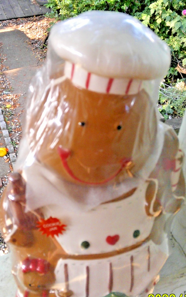 Ceramic Canister Gingerbread Man Cookie Jar Treat Container Holiday | eBay